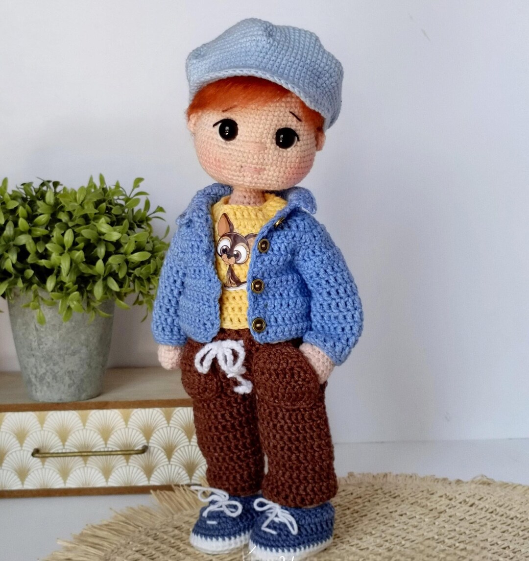 Crochet Doll Pattern, Amigurumi Doll Pattern, Crochet Boy Doll Pattern ...