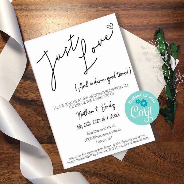 Reception Only Invitation - Etsy