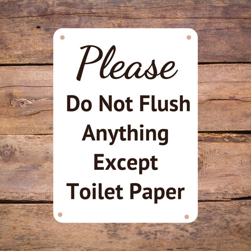 Do Not Flush Sign - Etsy