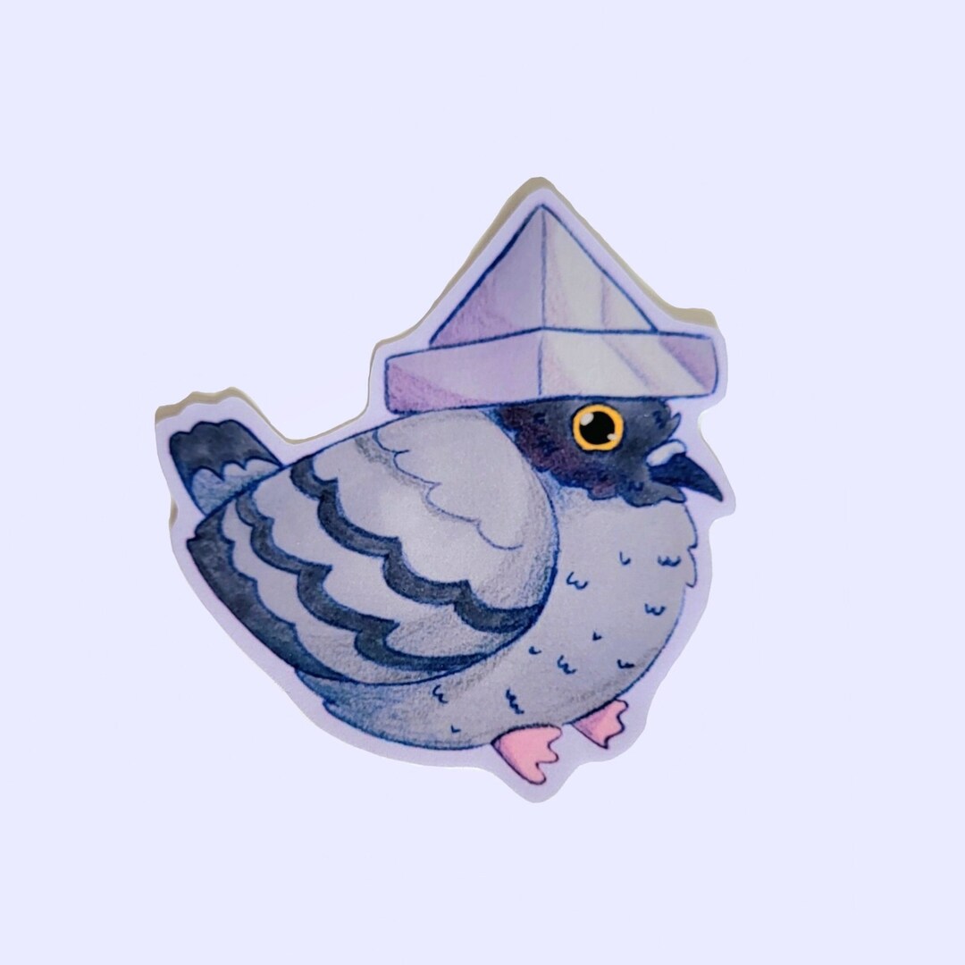 Silly Pigeon Sticker Kasiamakesthings Funny Art Stationery Waterproof ...