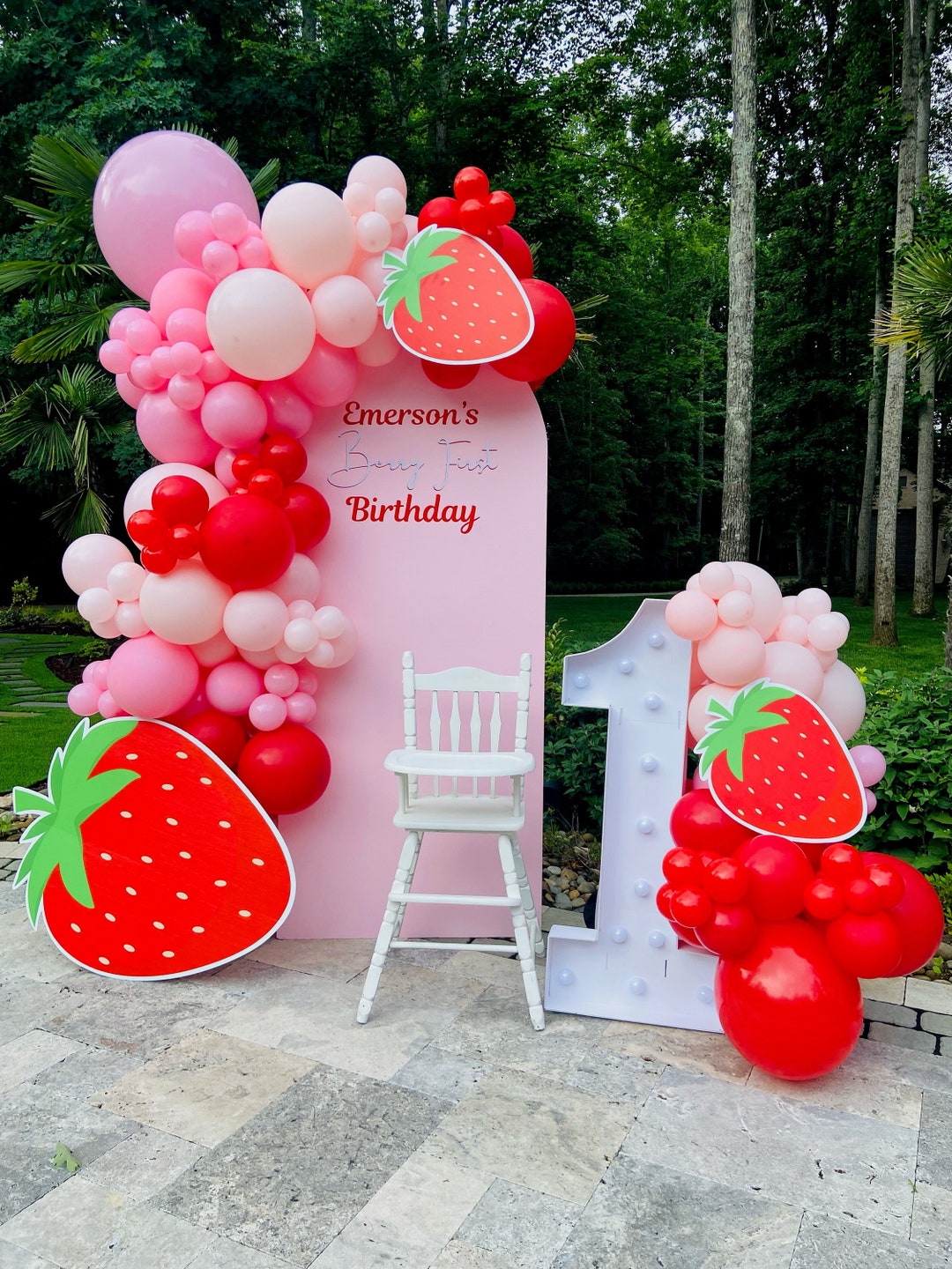 Berry First Birthday DIY Balloon Garland Kit | Second Birthday Party ...