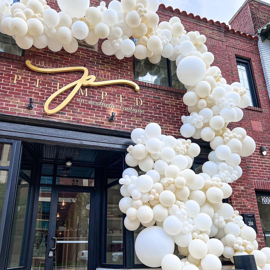 Neutral Boho Wedding DIY Balloon Garland Kit | Soft Blue, Fog Blue ...