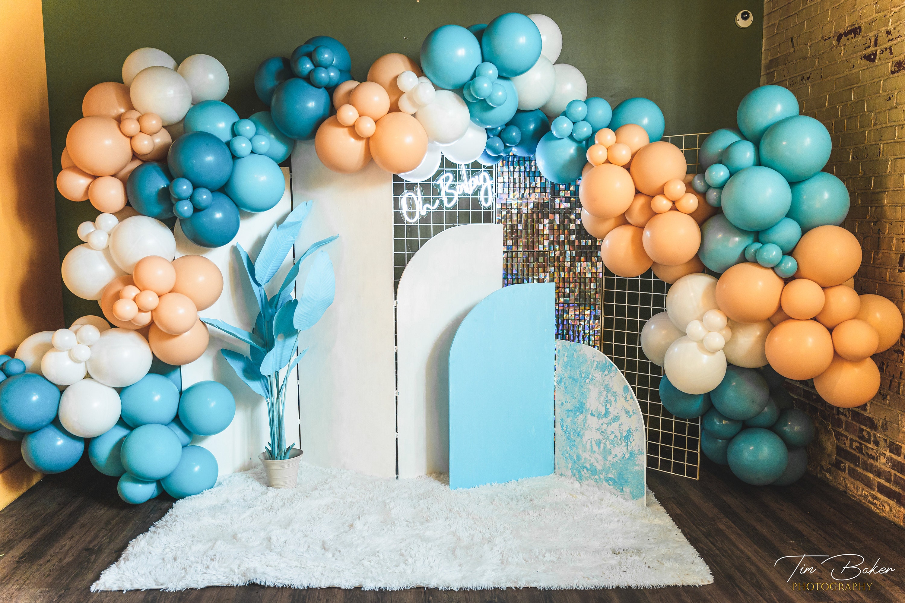 Blue and Orange DIY Balloon Garland Kit Boy Baby Shower - Etsy