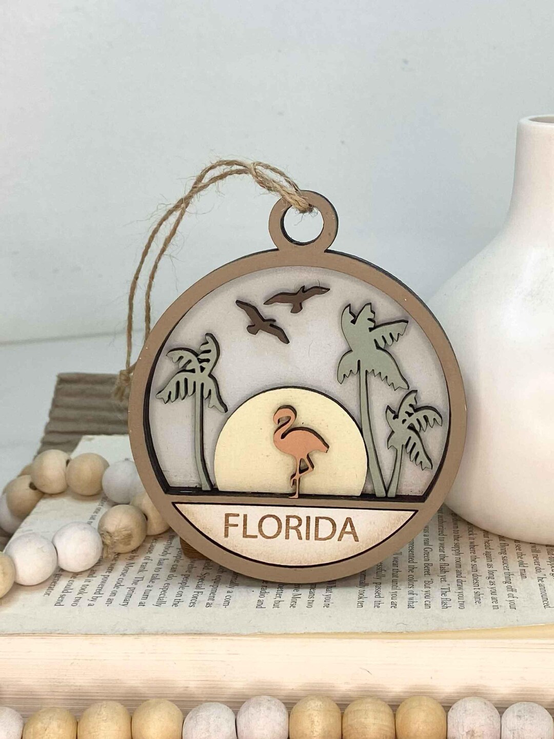 Florida State Ornament: 3D Laser Engraved Wood Keepsake - Etsy