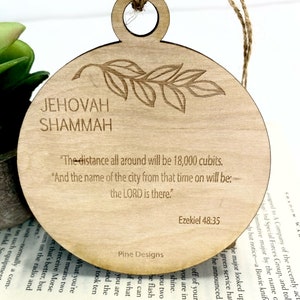 Jehovah Shammah, the Lord is There, Name of God Ornament, Gift Tags, 3D ...