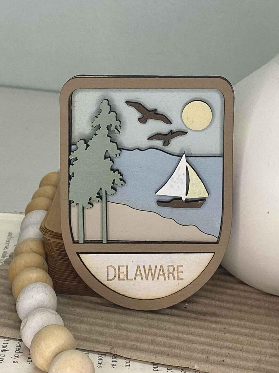 Delaware State Magnet - Wood Magnet - Fridge Magnet - Nature Magnet ...