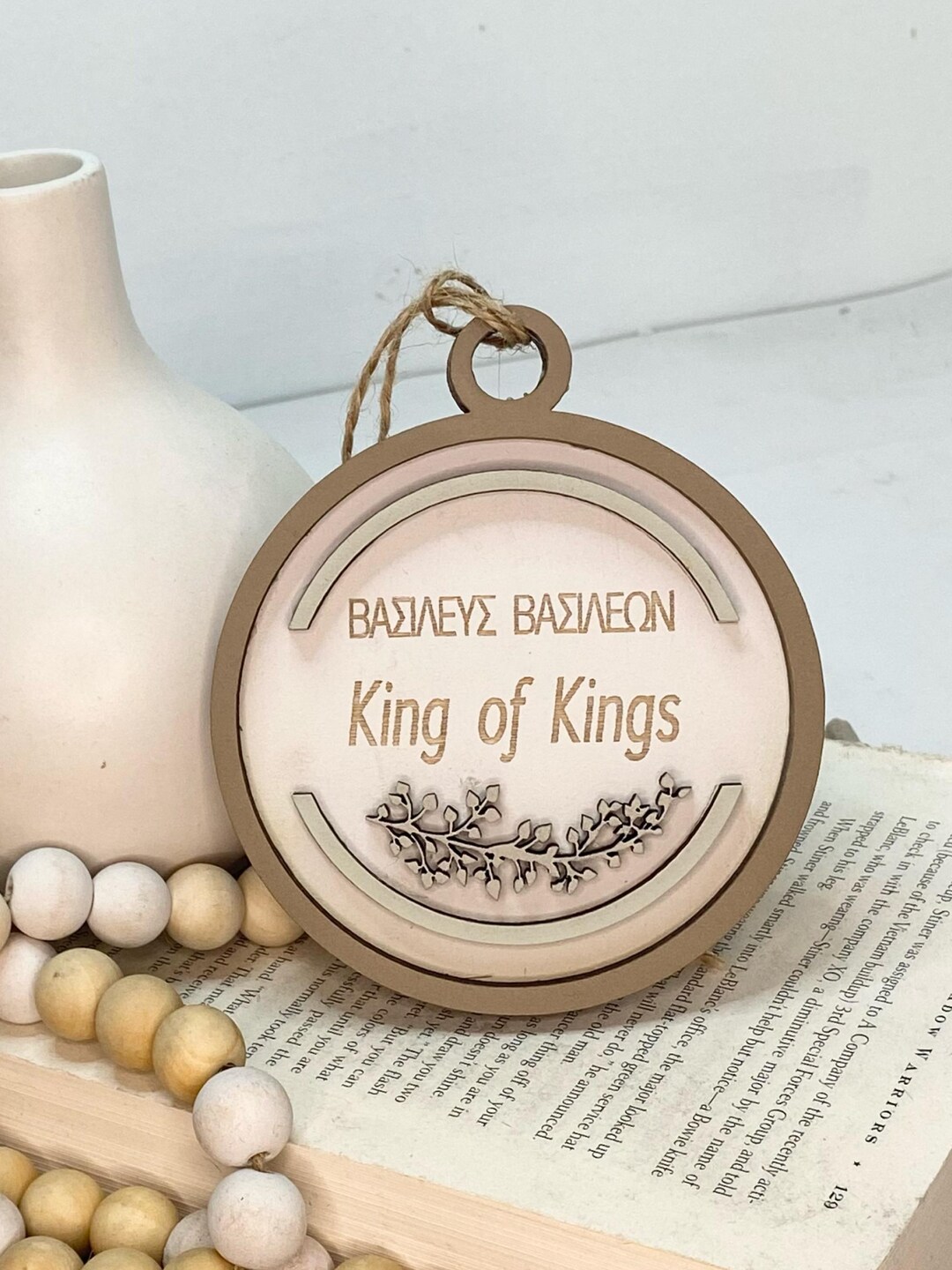 King of Kings Ornament: Laser Engraved Birch, Christmas Advent Gift - Etsy