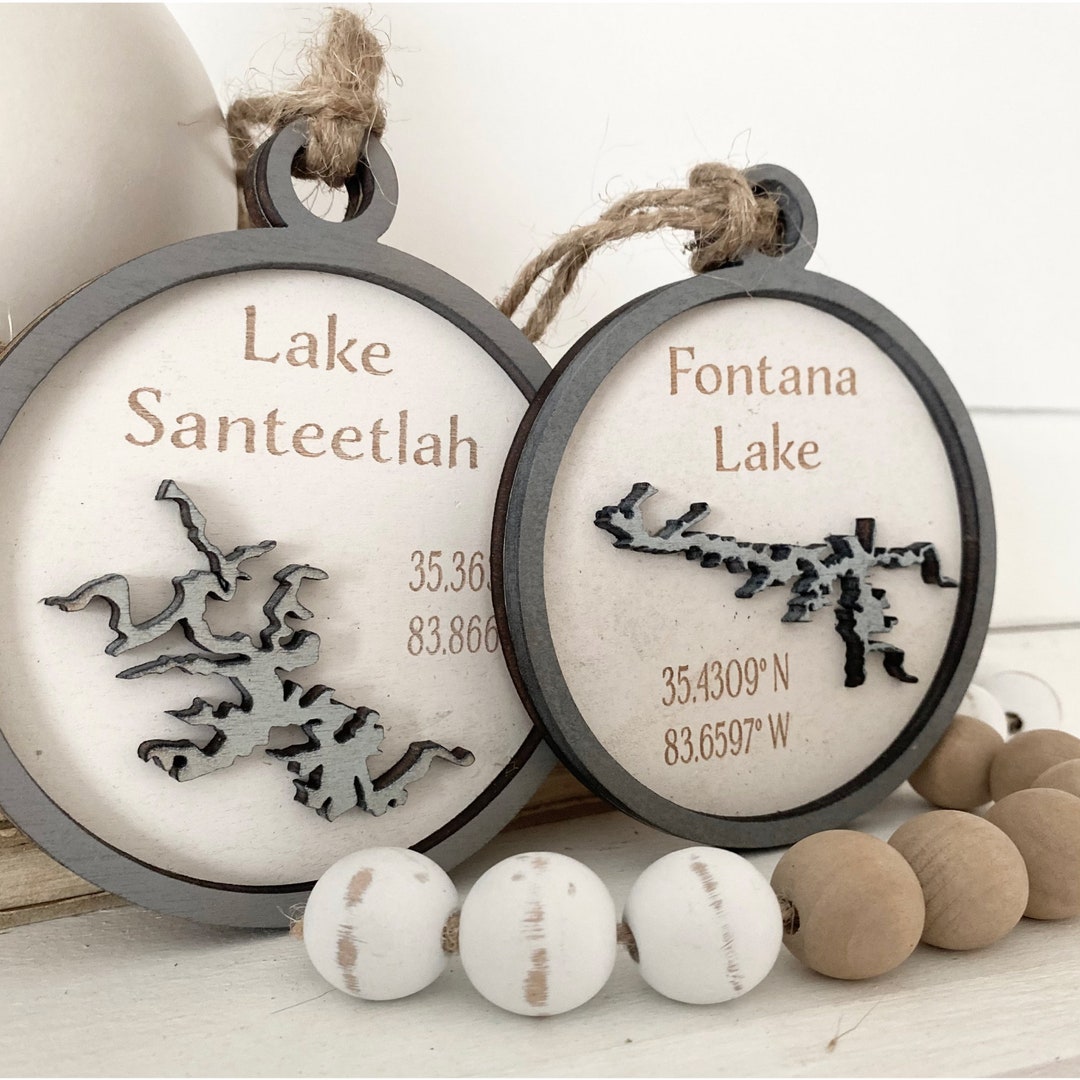 ANY Lake Ornament - Custom Lake Gift Tag - Lake House Gift -keepsake ...