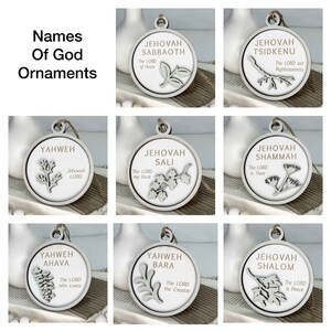 Names of God Wood Ornaments: Christian Advent Gift Tags, Set of 24 - Etsy
