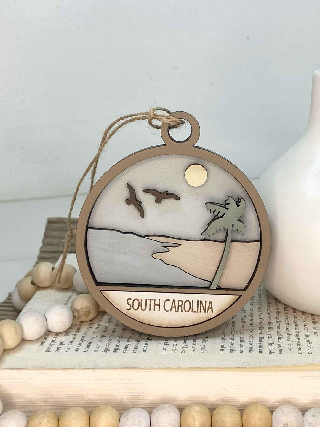 South Carolina State Gift Tag - State Ornament - Wood Keepsake Ornament ...