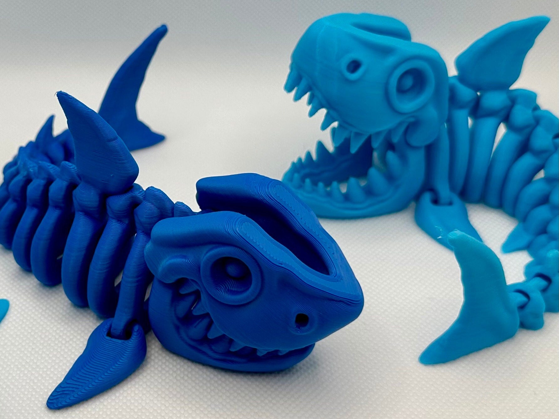 3D Printed Flexi Print-in-place Skeleton Shark by Flexi Factory Various ...