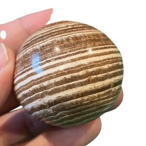 Small Banded Aragonite Sphere, Aragonite Orb, Limestone Travertine ...