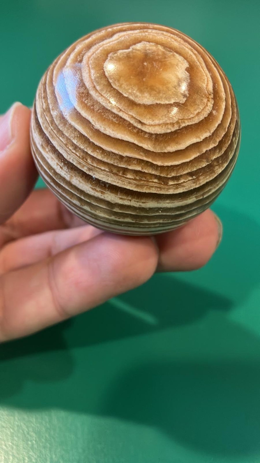 Small Banded Aragonite Sphere, Aragonite Orb, Limestone Travertine ...