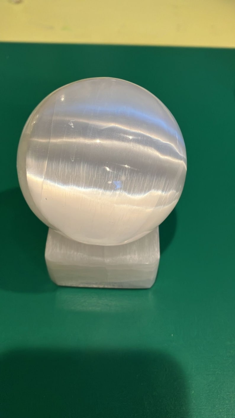 Selenite Sphere With Stand: A Beautiful and Healing Crystal Ball for ...
