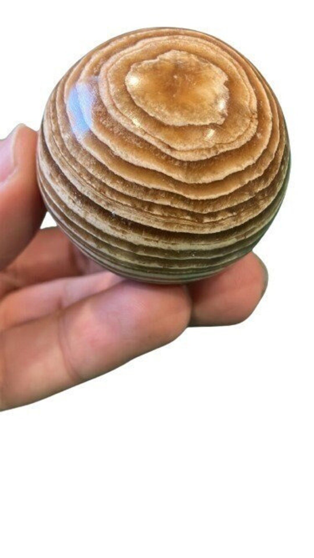 Small Banded Aragonite Sphere, Aragonite Orb, Limestone Travertine ...