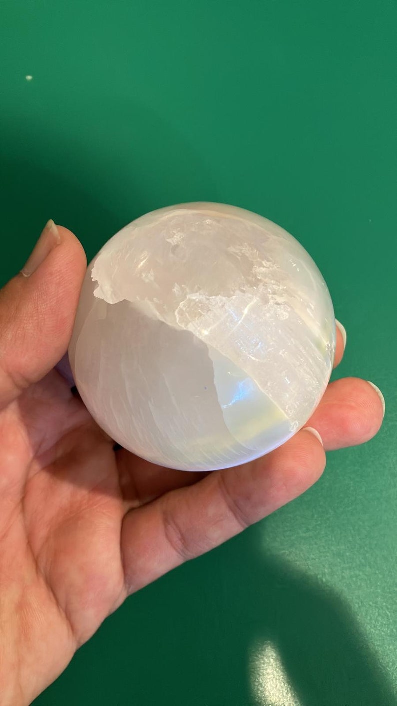 Selenite Sphere With Stand: A Beautiful and Healing Crystal Ball for ...