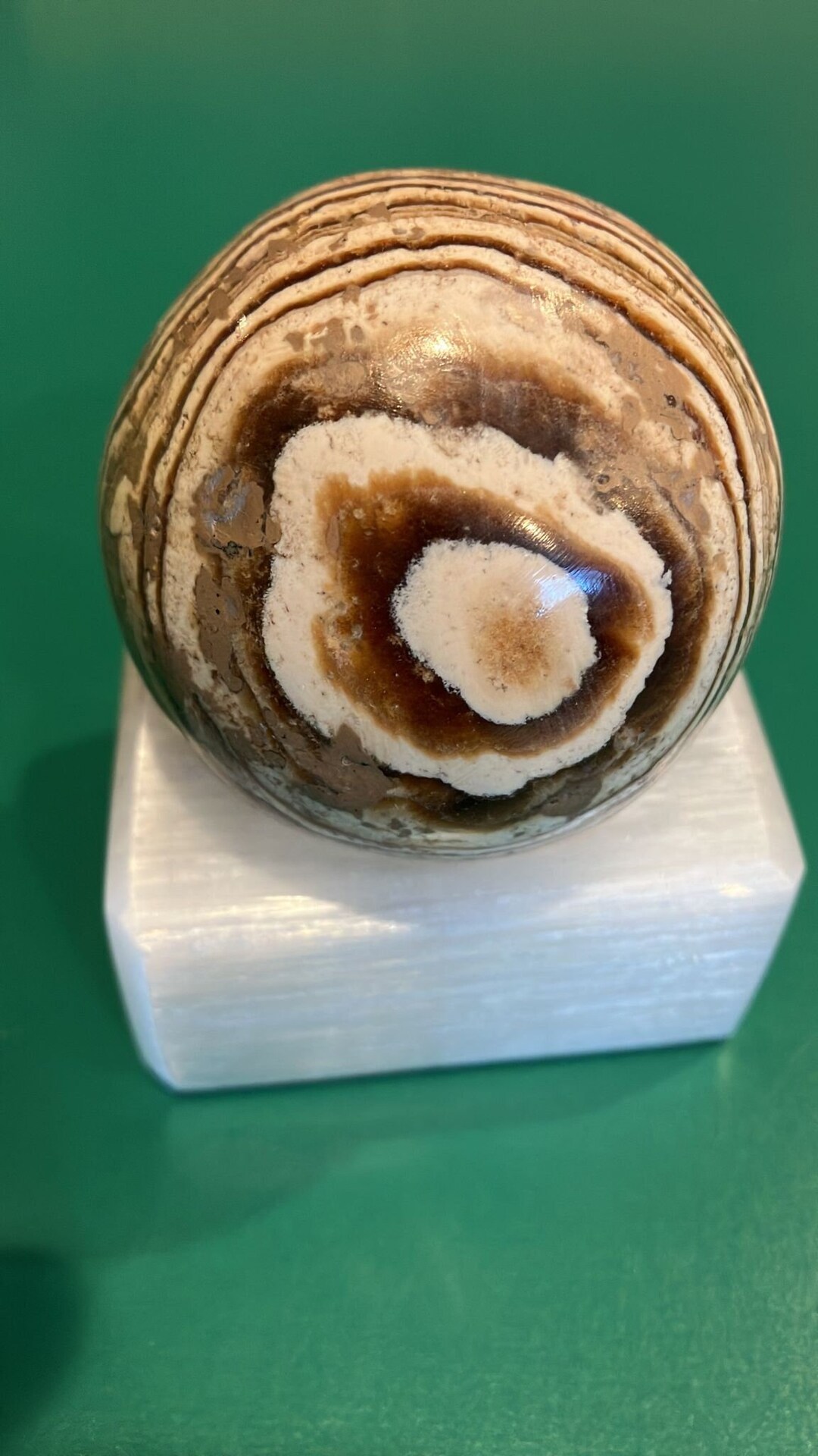 Banded Aragonite Sphere With Stand Crystal Natural Mineral Polished ...