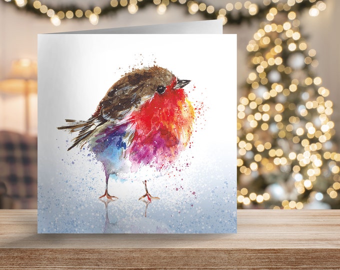 Unique Handmade Robin Card - Etsy UK