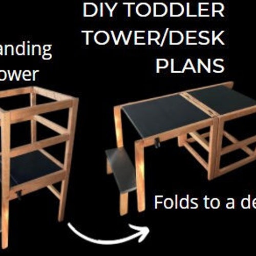 DIY Toddler learning Tower/desk Plans - Etsy