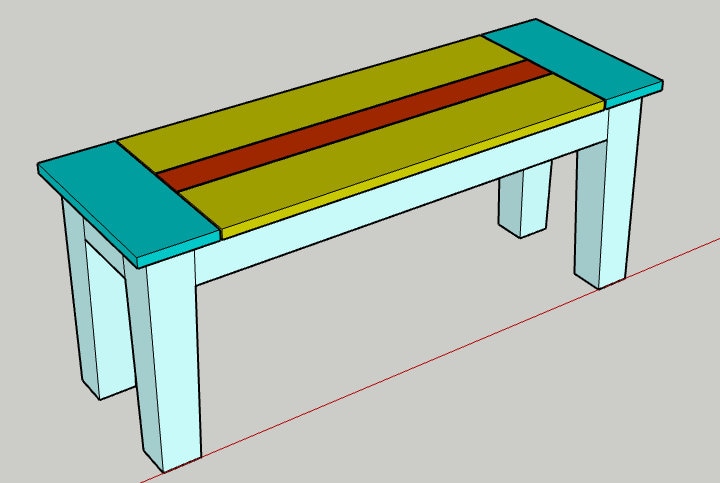 DIY Outdoor Patio Table Plans includes 2 Benches - Etsy