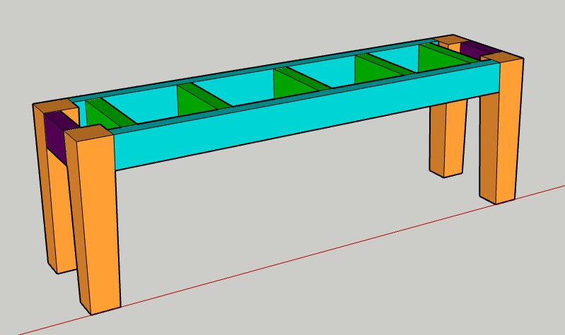DIY Outdoor Patio Table Plans includes 2 Benches - Etsy
