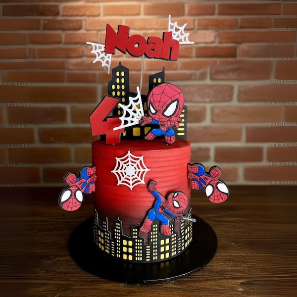 Spiderman Cake Topper - Etsy UK