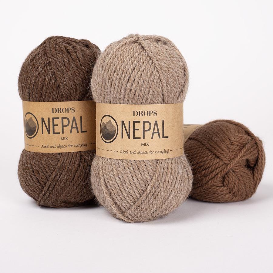DROPS Nepal Wool Alpaca Yarn – Aran Weight, 50g - Etsy