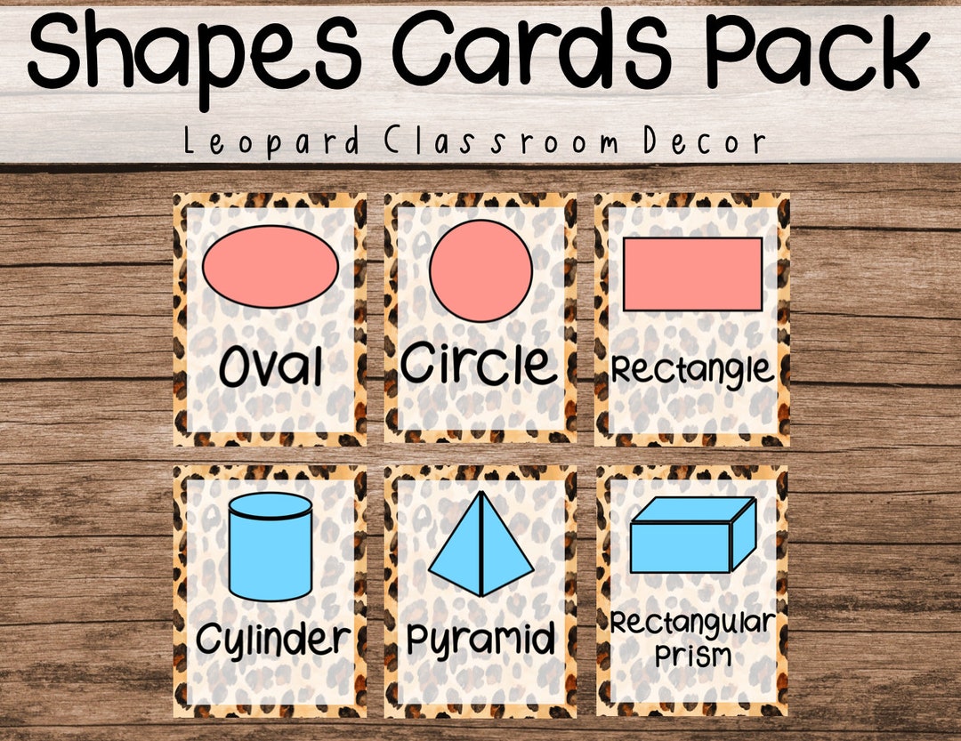 Leopard Print Shapes Posters Printable | 2D and 3D Shapes Classroom ...