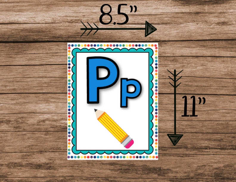 Colorful Rainbow Classroom Alphabet Cards Printable - Etsy