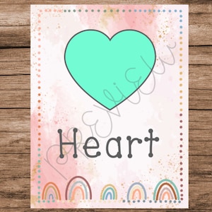 Modern Boho Shape Posters Printable | Classroom Shapes Wall Hangings - Etsy