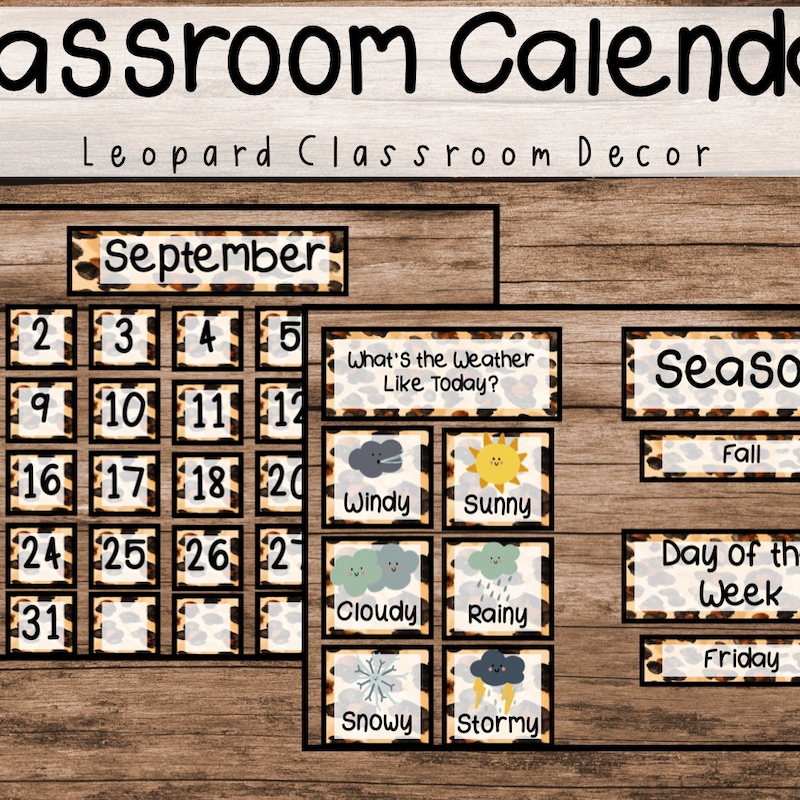 Classroom Calendar Printable - Etsy