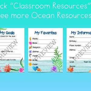 Ocean Printable Student Planning Calendar Student Resources - Etsy