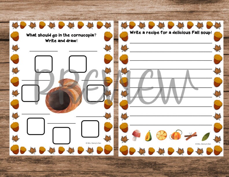 Fall Writing Booklet and Activities for Students Autumn Writing ...