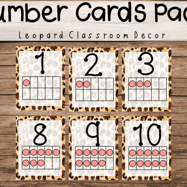 Animal Print Number - Etsy