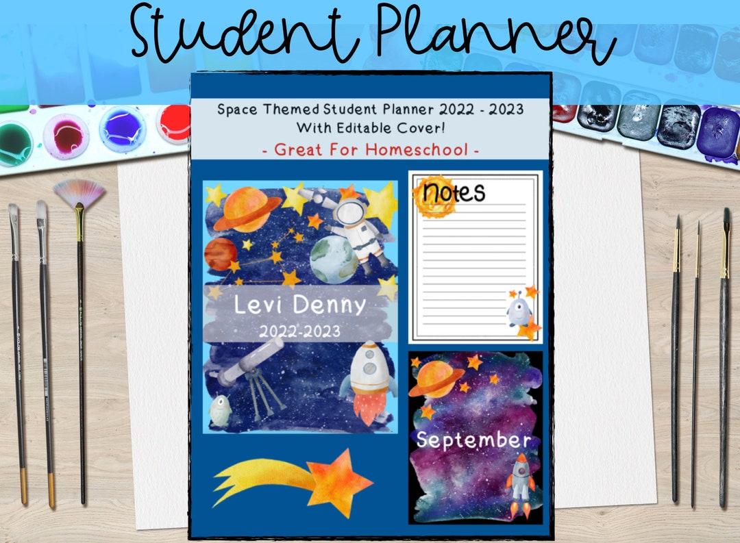 Space and Solar System Student Planner 2022 - 2023 Customizable and ...