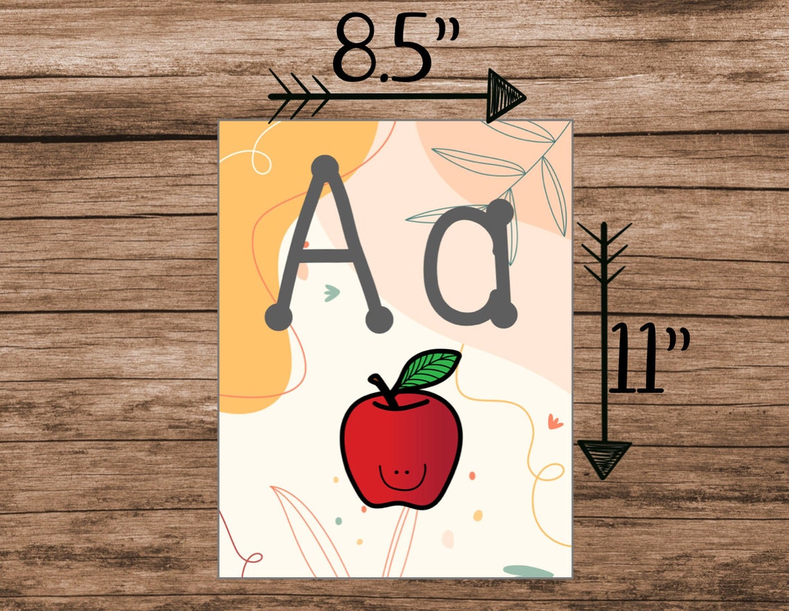 Modern Boho Alphabet Chart for Classroom Alphabet Poster Wall Hangings ...
