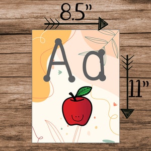 Modern Boho Alphabet Chart for Classroom | Alphabet Poster Wall ...