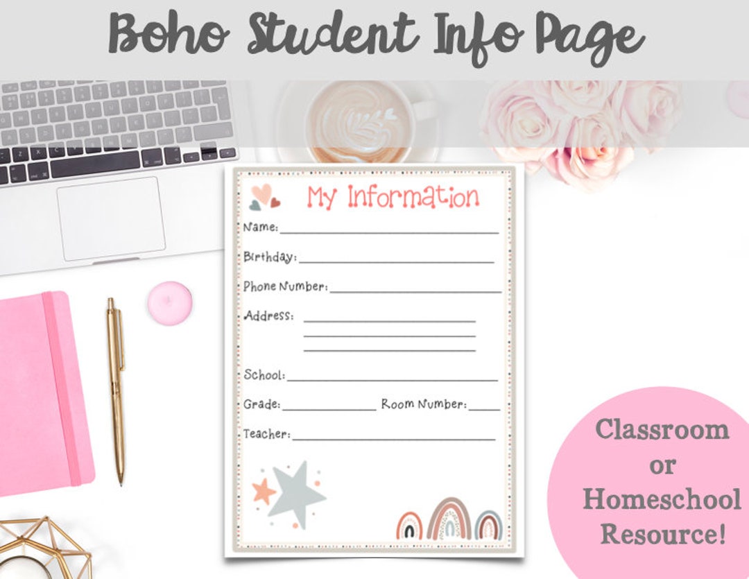 Printable Student Information | Student Resources | Homeschool ...