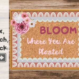 Neutral Boho Bulletin Board Borders Printable | Boho Classroom Decor ...