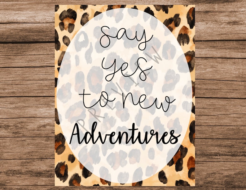 Leopard Print Motivational Posters | Animal Print Decor Classroom Wall ...