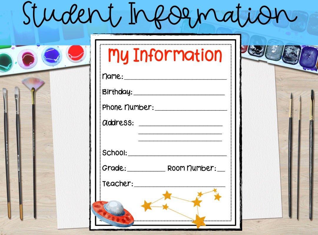 Printable Student Information | Student Resources | Homeschool ...