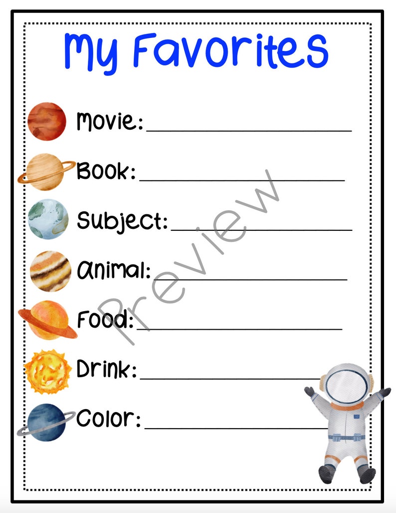 Printable Student Favorites | Student Resources | Homeschool Resources ...