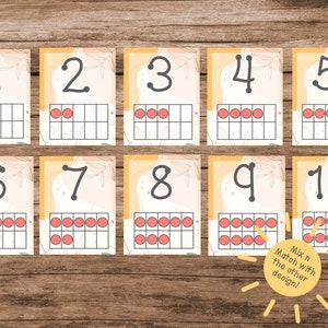 Modern Boho Classroom Number Posters | Numbers 1-10 Wall Hangings - Etsy