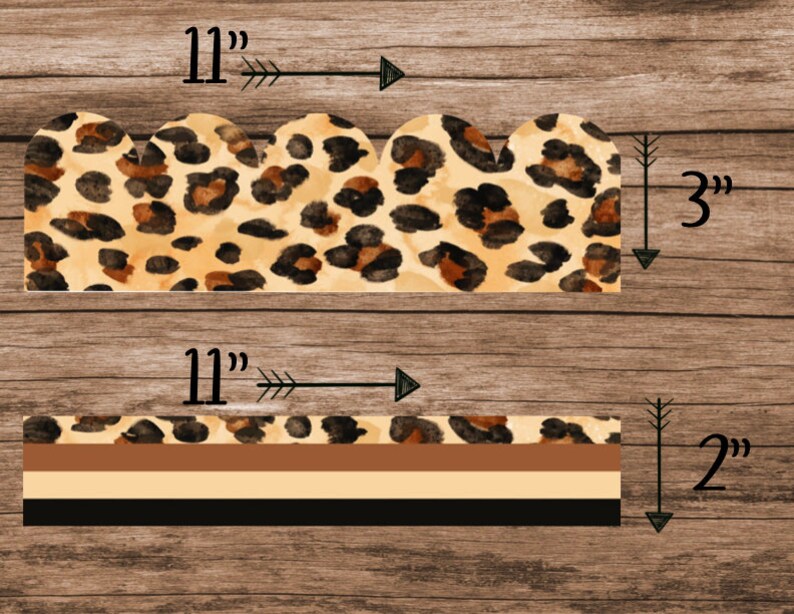 Leopard Print Bulletin Board Borders Printable | Cute Animal Print ...
