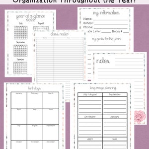 Floral Teacher Planner 2022-2023 Customizable With Editable Front Cover ...