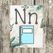 Classroom Alphabet Cards Botanical Greenery | Uppercase and Lowercase ...