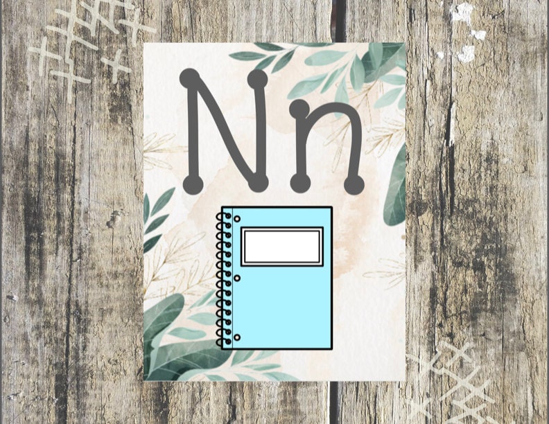 Classroom Alphabet Cards Botanical Greenery | Uppercase and Lowercase ...