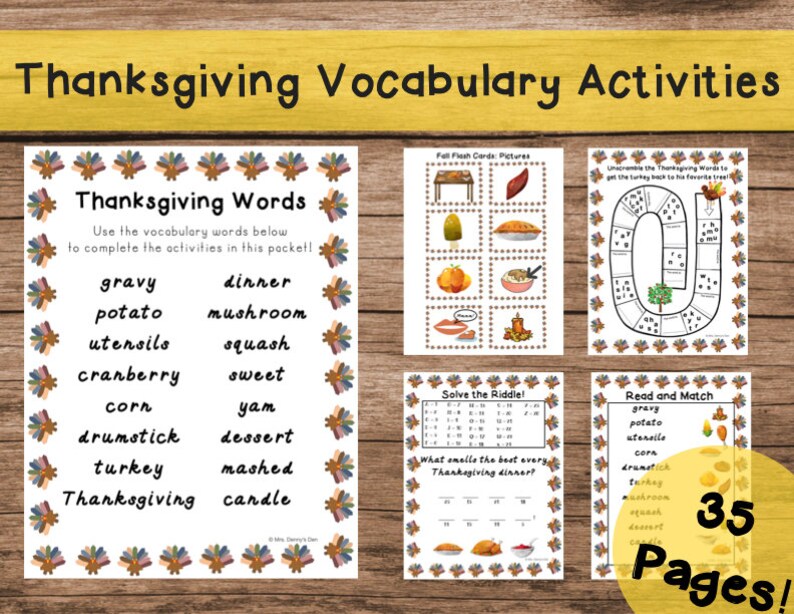 Thanksgiving Bundle of Activities and Games for Students | Writing ...