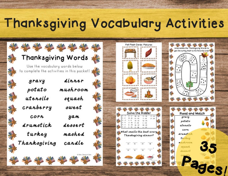 Thanksgiving Bundle of Activities and Games for Students | Writing ...