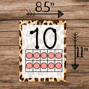Leopard Print Number Card Posters Printable | Animal Print Decor ...